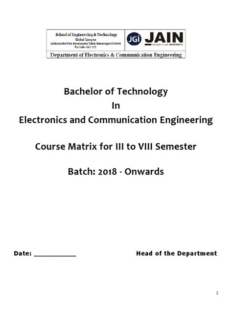 ece course matrix and syllabus pdf embedded system electronic