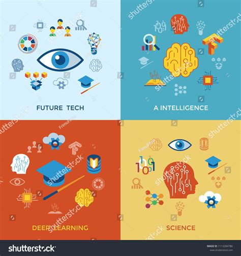 Digital Vector Deep Structured Learning Artificial Stock Vector Royalty Free 1113284780