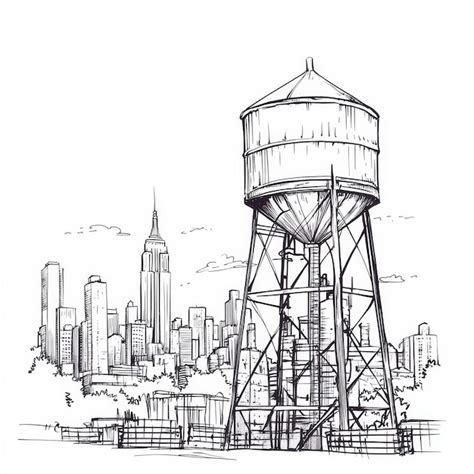 Water Tower Sketch Art Images Free Download On Freepik