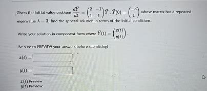 Given The Initial Value Problem Chegg