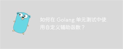 如何在 Golang 单元测试中使用自定义辅助函数？ 叮当号