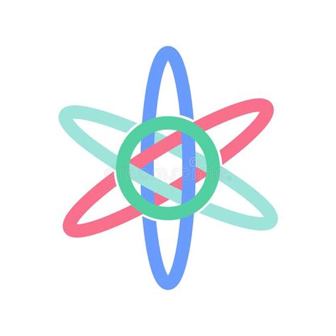 Atom Icon Vector Molecule Illustration Chemistry Science Symbol Stock Vector Illustration