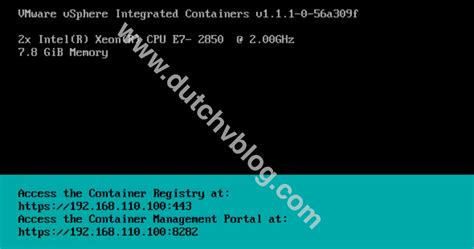 Get Started With VSphere Integrated Containers Dutchvblog