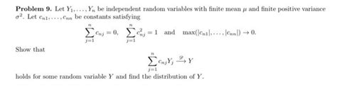 solved problem 9 let y1 … yn be independent random