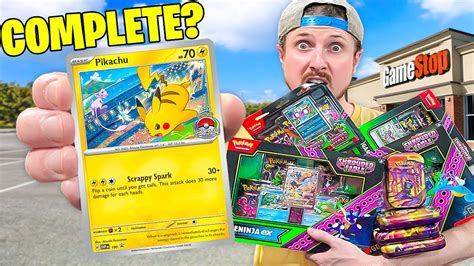 Buying Everything In A New Pokemon Cards Set At Gamestop Youtube