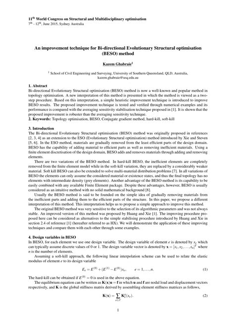 Pdf An Improvement Technique For Bi Directional Evolutionary