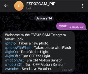 ESP32 CAM PIR Motion Sensor Camera Using Telegram App 2025