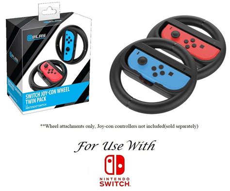 2 X Nintendo Switch Joycon Racing Wheel Controller Attachment Adapter