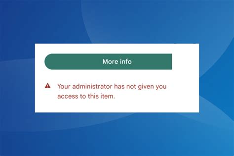 Fix Your Administrator Has Not Given You Access To This Item