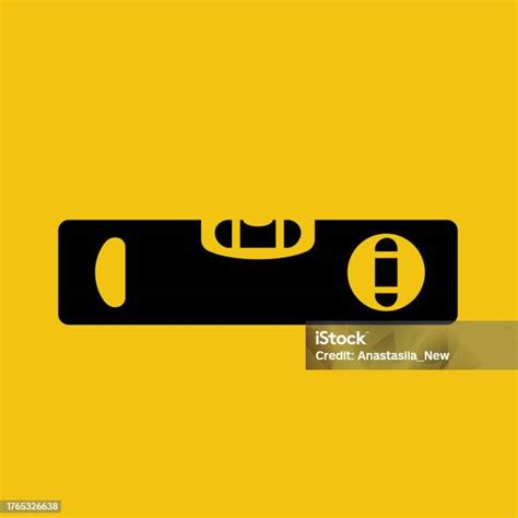 건물 수준 검은색 아이콘입니다 거품 수준 도구 건설 및 엔지니어링 장비 0명에 대한 스톡 벡터 아트 및 기타 이미지 0명