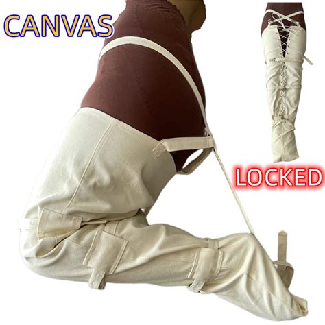 Bdsm Self Bondage Heavy Duty Canvas Legs Binder Kneeling Restraints
