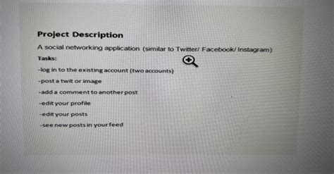 Solved Project Description A Social Networking Application