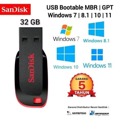 Jual Usb Flashdisk Bootablemultibootable Windows Xp7811011 Original Plus Driverpack