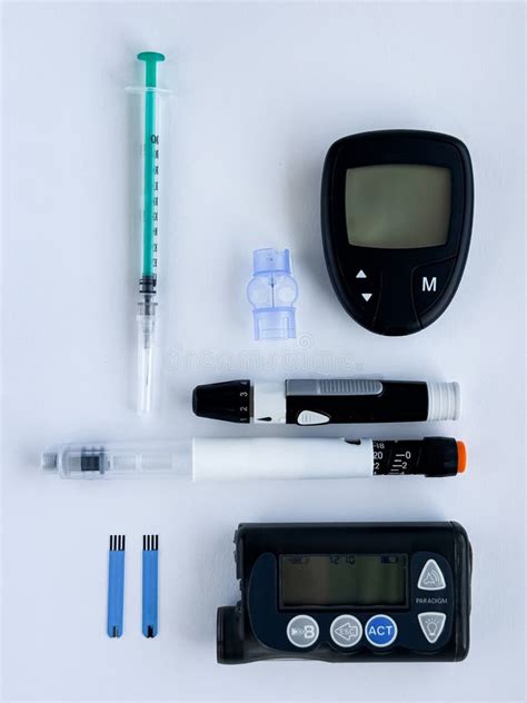 Diabetes Management Tools Glucose Monitor Insulin Pen Syringe And