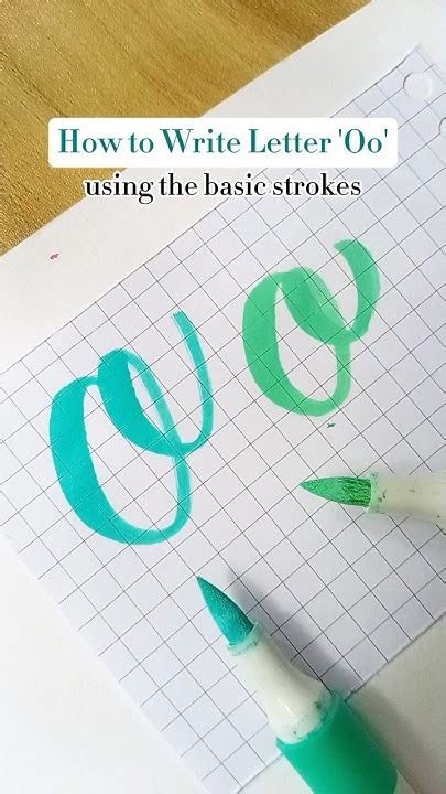 How To Write Letter Oo Using The Basic Strokes Calligraphy