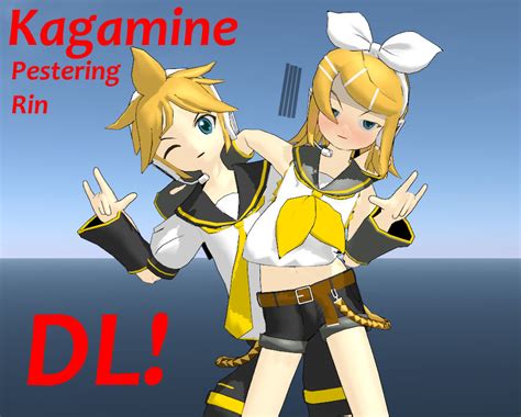 Kagamine Len Pestering Rin Pose Dl Mmd By Simplybeing02 On Deviantart