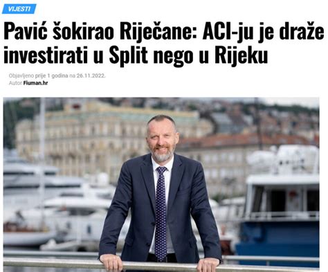 Zašto Predsjednik Uprave Aci Ja Kristijan Pavić Koji Je Izjavio Draže