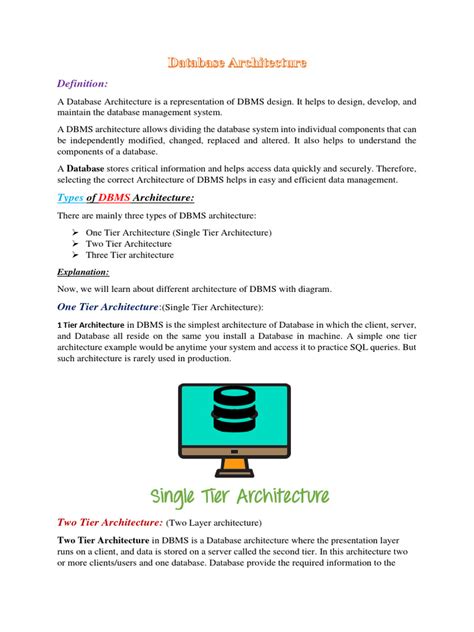 Database Architecture Pdf Computers