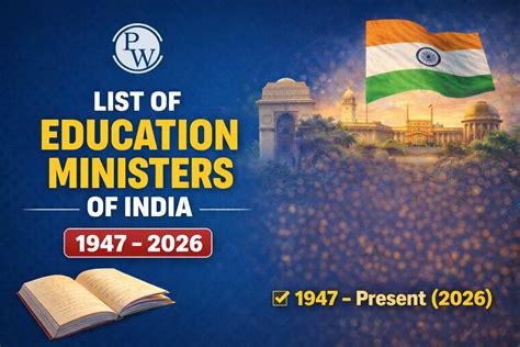 List Of Education Minister Of India From 1947 To 2026
