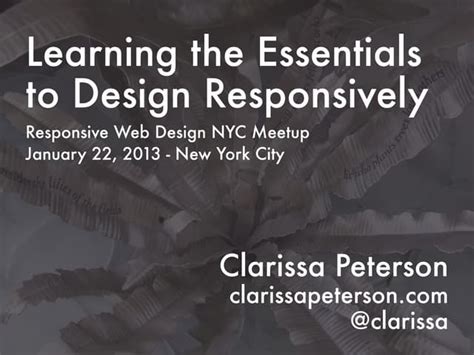 Responsive Design Essentials Ppt