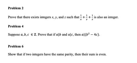 Solved Prove That There Exists Integers X Y And Z Such That Chegg