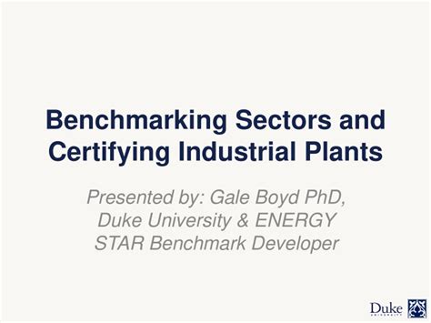 Ppt Benchmarking Sectors And Certifying Industrial Plants Presented By Powerpoint