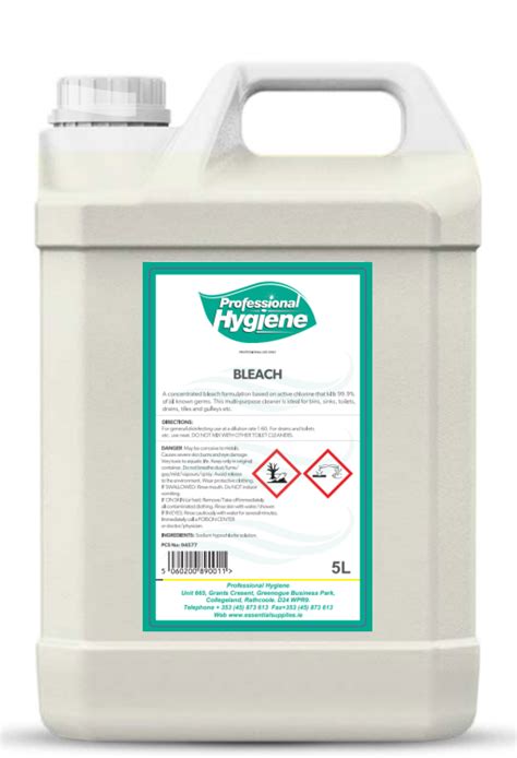 Professional Hygiene Liquid Bleach 2x5ltr