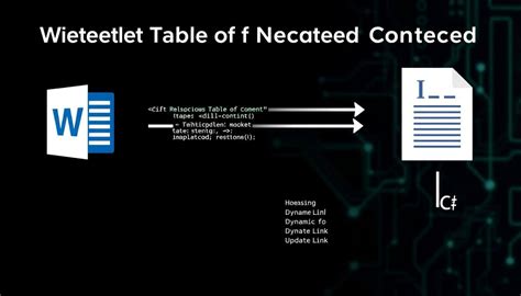 Create And Update Table Of Contents In Word Using Net Core