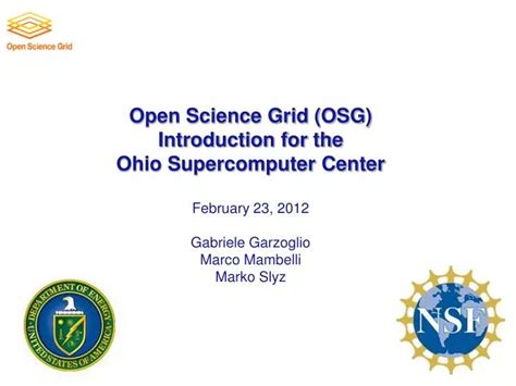 Ppt Introduction To Open Science Grid Osg Services And Resources Powerpoint Presentation