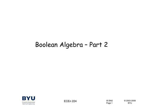 PPT Boolean Algebra Part PowerPoint Presentation Free Download ID