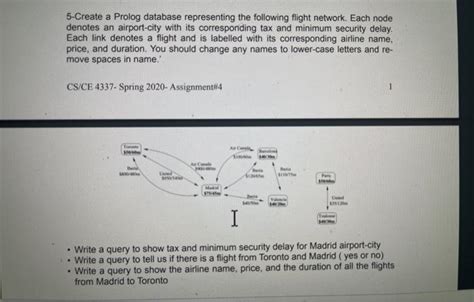 Solved 5 Create A Prolog Database Representing The Following