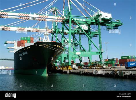The Container Vessel Ever Urban Alongside The Evergreen Container