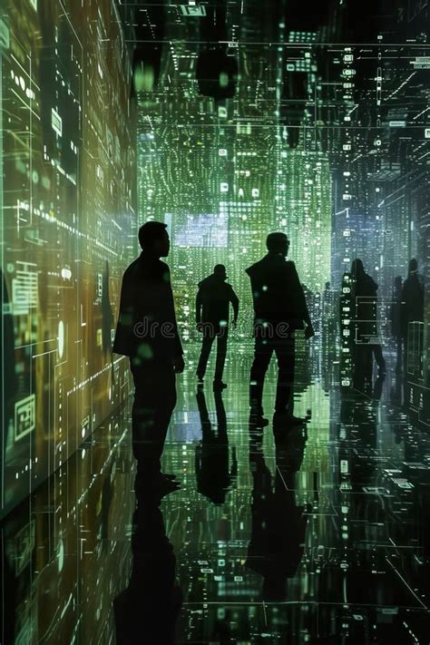 Engineer People In Server Room With Racks Technology And Digital Database Concept Cloud Data