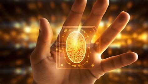 Digital Fingerprint Scanner Enhancing Security Biometric Identity