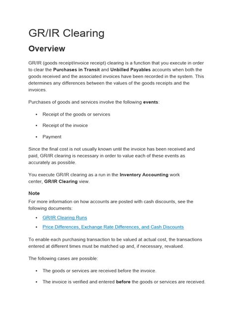 Grir Clearing Process Pdf