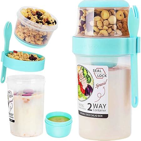 Crunchcup Plastic A Portable Cereal Cup No Spoon No Bowl