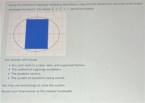 solved using the method of lagrange multipliers described in