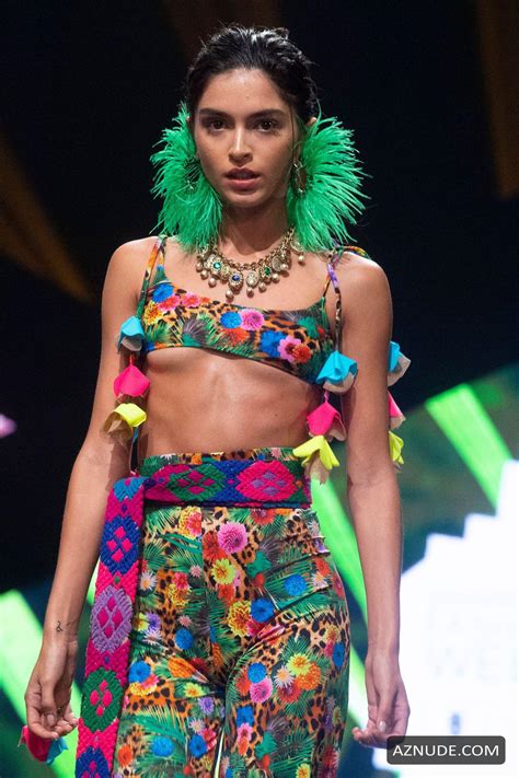 Lucia Rivera Sexy Photographed On The Catwalk At The Banana Moon During Swimwear Fashion Week
