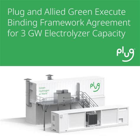 Plug And Allied Green Execute Binding Framework Agreement For 3 Gw