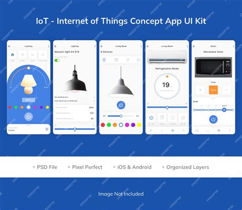 Premium Psd Iot Internet Of Things Concept App Ui Kit