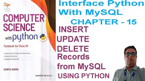Class 12 Chapter 15 Insert Update Delete In Mysql Using Python
