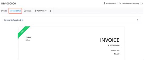Other Actions For Invoice Help Zoho Billing