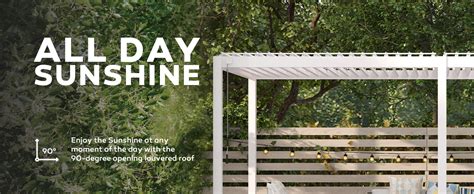 Mirador 80s Louvered Pergola 10 X 20 Modern Style With