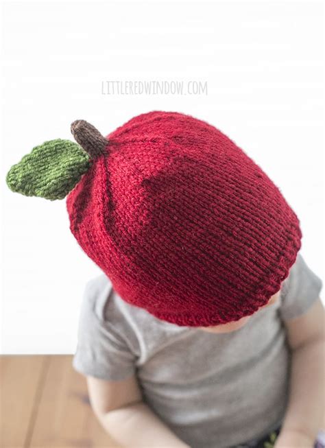 Apple Hat Knitting Pattern Little Red Window