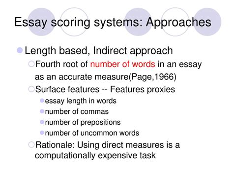 Ppt Automatic Essay Scoring Powerpoint Presentation Free Download