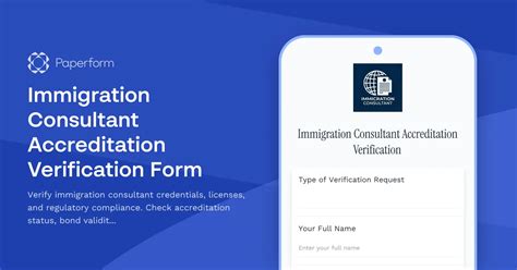 Immigration Consultant Accreditation Verification Form Template Paperform