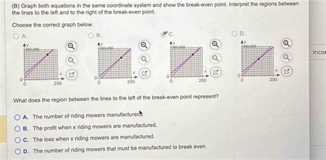 solved b graph both equations in the same coordinate system and show