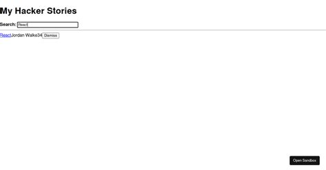Hacker Stories Codesandbox Hacker Stories Codesandbox