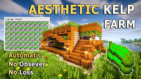 Easy Automatic Kelp Farm House Tutorial In Minecraft 120 Aesthetic