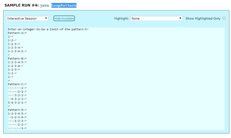 Solved 5 18 Display Four Patterns Using Loops Ask The